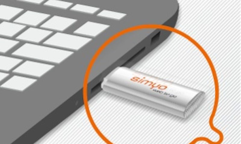 Simyo biedt prepaid internet op laptop