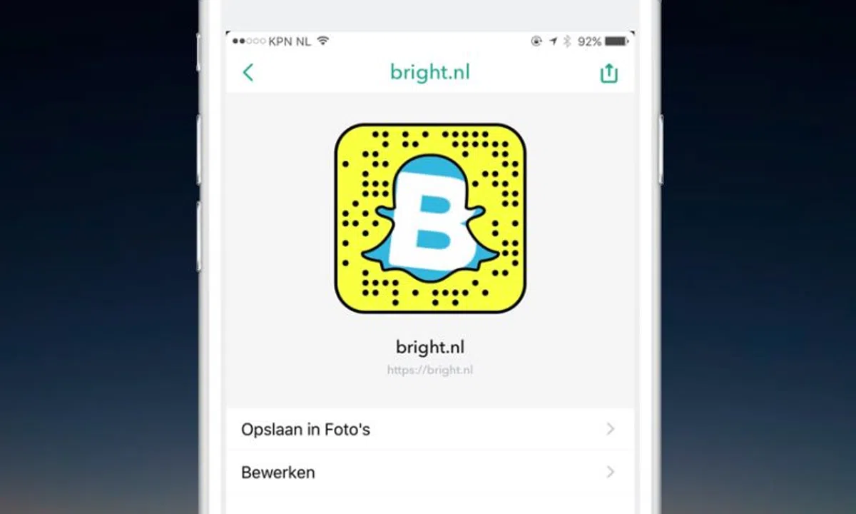 Snapchat laat gebruikers snapcodes maken voor sites