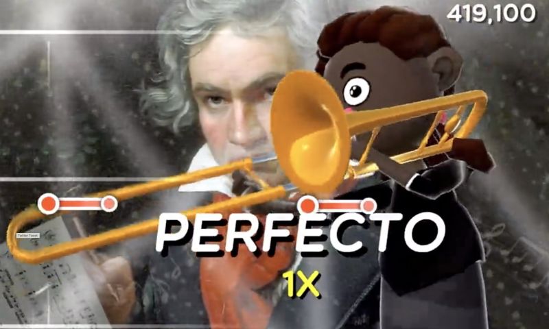 Deze trombone-game is onverwacht een enorme hit