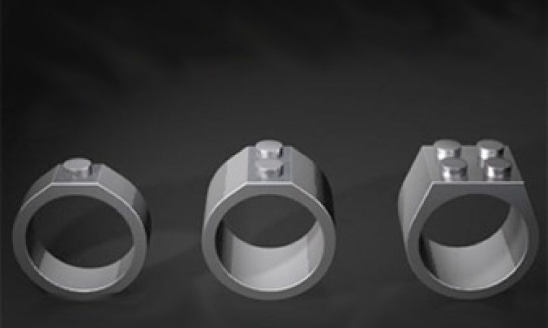 Zilveren Lego-ring