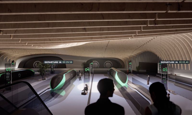 Zo kan een centraal station voor de hyperloop eruit zien