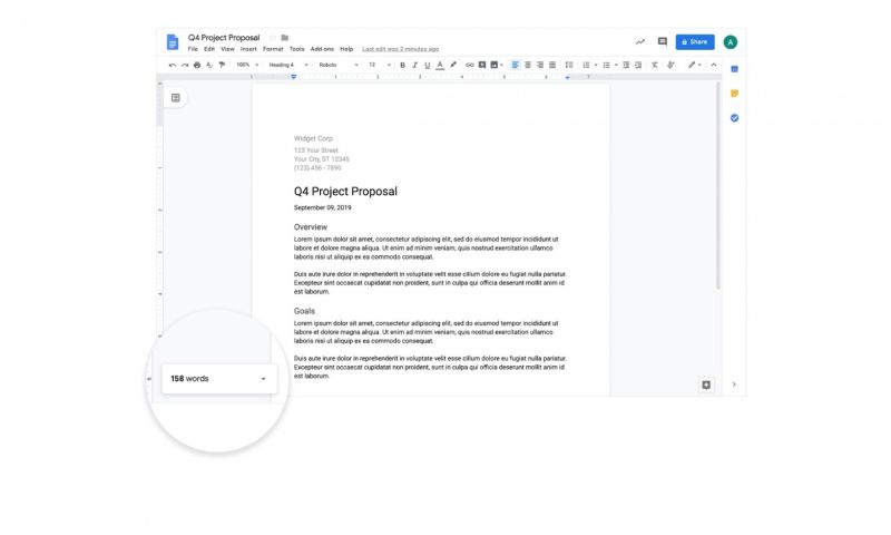 Handig: Google Docs telt het aantal woorden nu onderin beeld