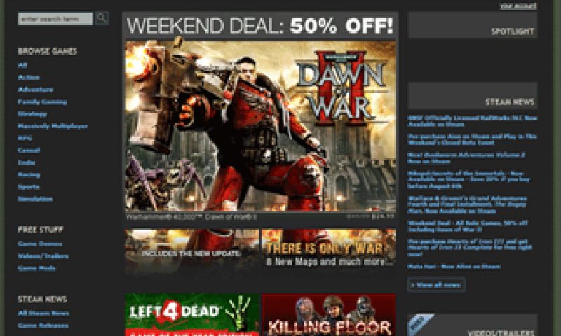 Steam grote speler in verkoop pc-games