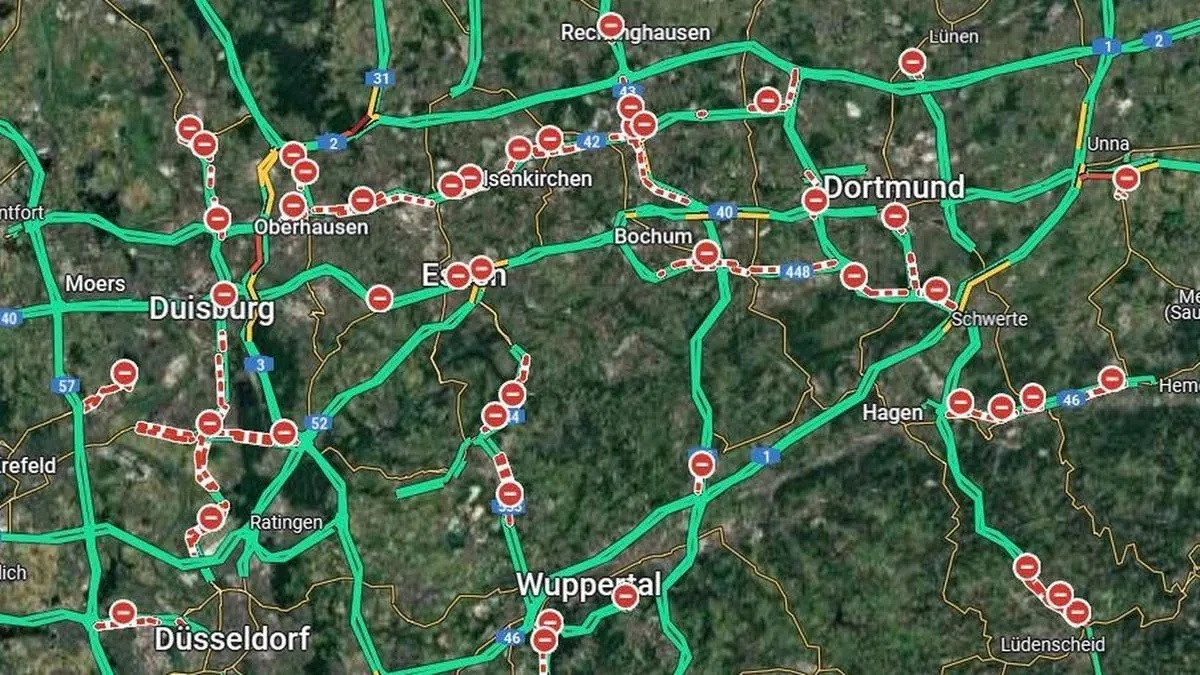 Chaos op de Autobahn: Google Maps strooit onnodig met stopbordjes op de ...