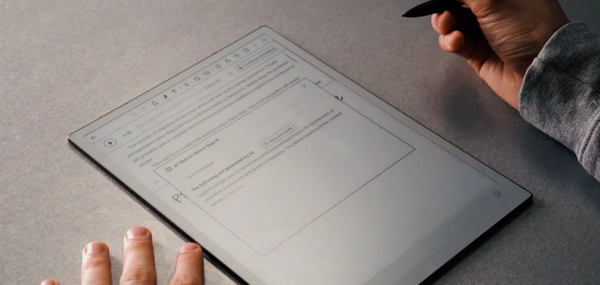 Dit is de dunste tablet met e-ink ooit, inclusief stylus en AI